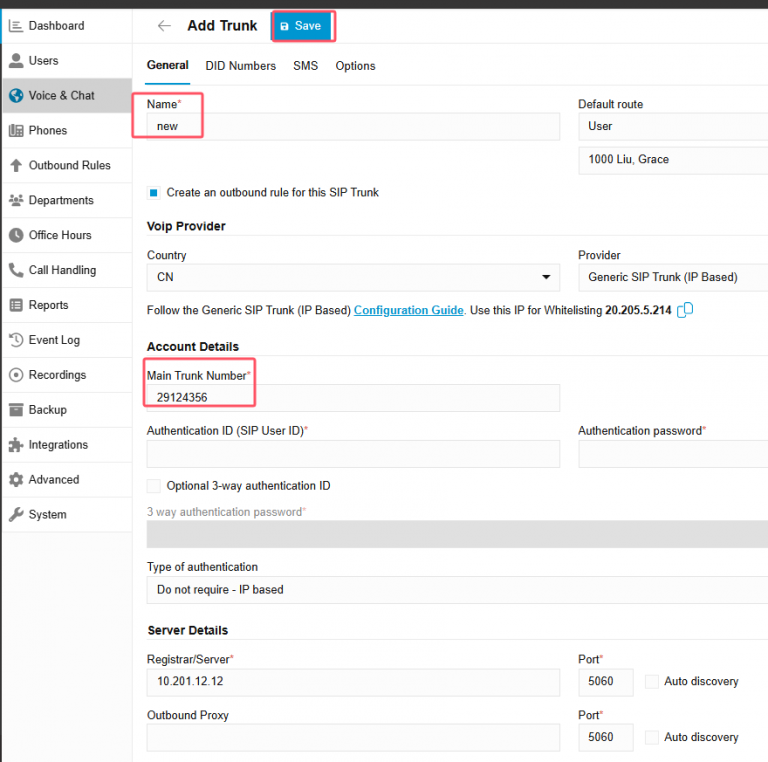 How to change the outbound parameters in V20 3CX server | VoIP Expert